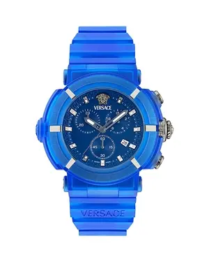 Versace Real Active Chronograph, 45mm - Blue
