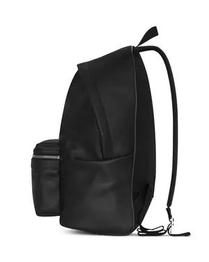 Saint Laurent City Backpack In Matte Leather - Black