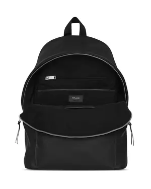 Saint Laurent City Backpack In Matte Leather - Black