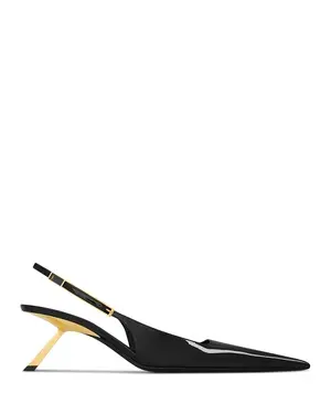 Saint Laurent Lee Slingback Pumps - Black