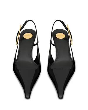 Saint Laurent Lee Slingback Pumps - Black