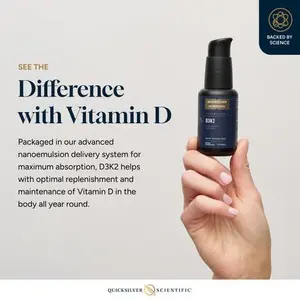 QUICKSILVER SCIENTIFIC Nanoemulsified D3k2 Bioactive Liquid Vitamin Supplement
