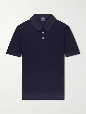 Fedeli Rafael Ribbed Cotton Polo Shirt