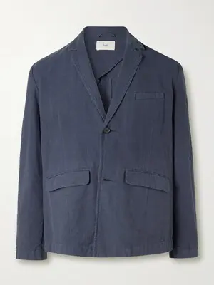 Folk Lunar Linen And Cotton-blend Blazer