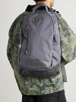 Visvim Leather-trimmed Cordura® Backpack - Gray