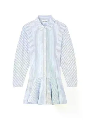 GANNI Striped Ruffled Shirt