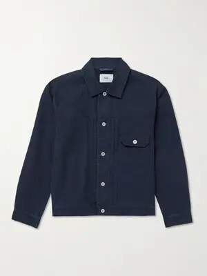 Folk Trucker Herringbone Cotton-twill Jacket