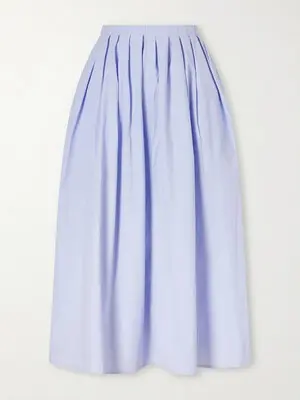 Proenza Schouler White Label Austin Pleated Cotton-blend Poplin Skirt