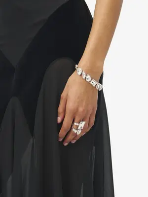 Alexander McQueen Crystal Cocktail Bracelet