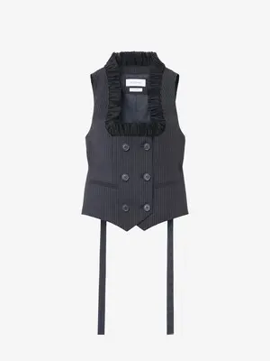 Alexander McQueen Pinstriped Tailored Waistcoat