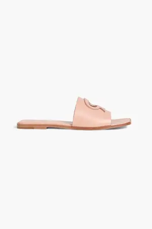 GIANVITO ROSSI Ribbon Cutout Leather Slides