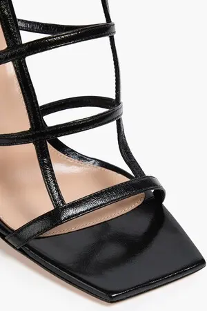 GIANVITO ROSSI Mondry 95 Leather Sandals - Black