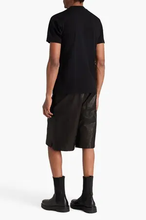 Off-White Flocked Cottonjersey Tshirt - Black