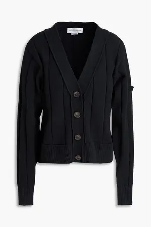 Victoria Beckham Ribbed Cotton-blend Cardigan