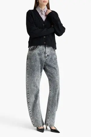 Victoria Beckham Ribbed Cotton-blend Cardigan