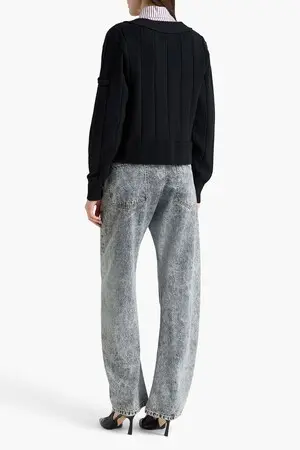 Victoria Beckham Ribbed Cotton-blend Cardigan