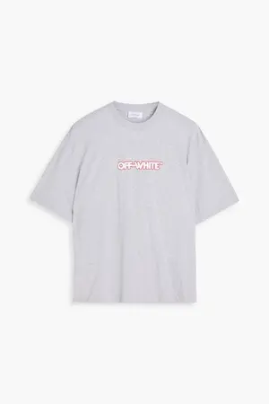 Off-White Printed Cottonjersey Tshirt - Light Gray