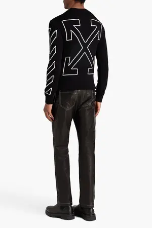 Off-White Intarsia-knit Sweater
