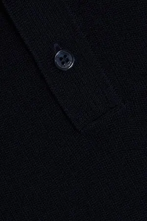 Orlebar Brown Maranon Ribbed Cotton Polo Shirt - Navy