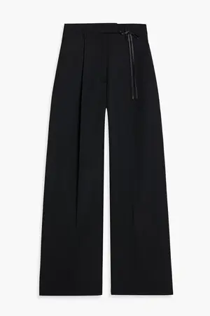 Simone Rocha Pleated Wide-leg Crepe Pants
