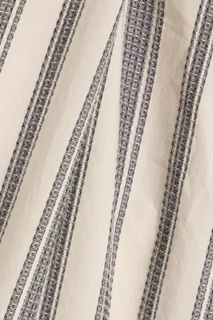 Officine Générale Walter Striped Cotton Pants - Ecru
