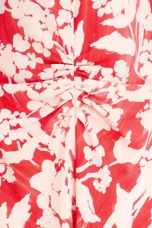 Victoria Beckham Floral-print Cady Midi Dress