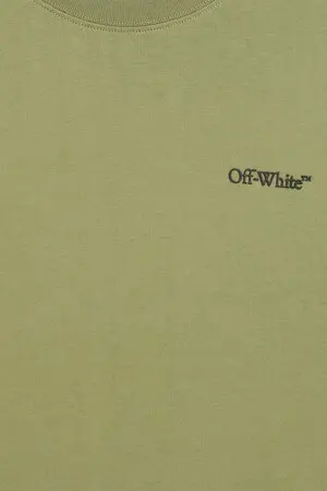 Off-White Printed Cottonjersey Tshirt - Leaf Green