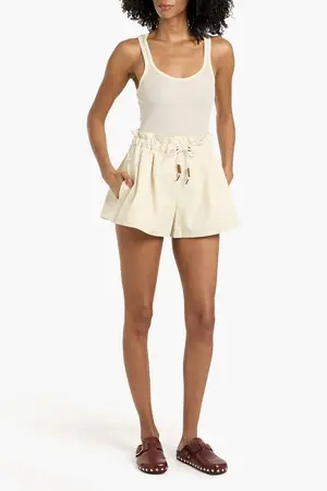 Moncler Cotton-blend Shorts - Ivory