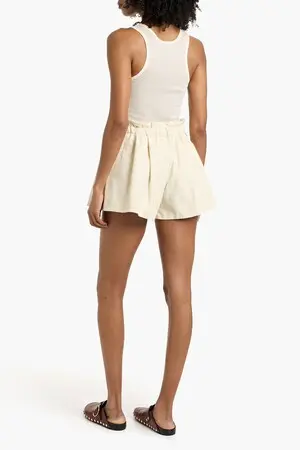 Moncler Cotton-blend Shorts - Ivory