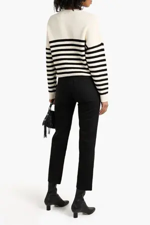 Maje Striped Jacquard-knit Sweater