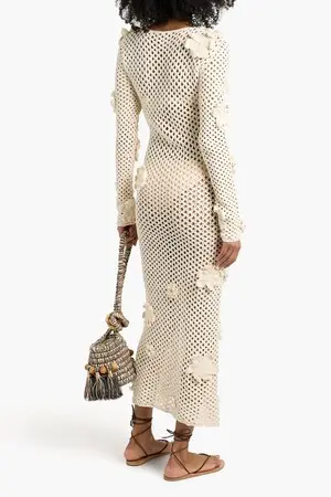 THE ELDER STATESMAN Crocheted Cotton Maxi Dress
