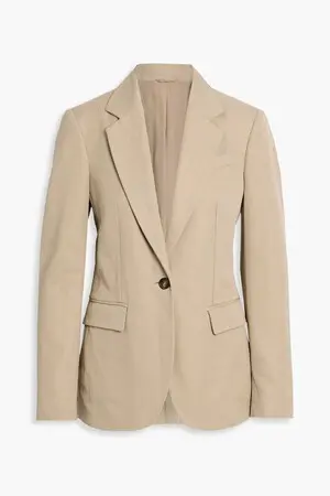Brunello Cucinelli Cotton And Linen-blend Twill Blazer - Sand