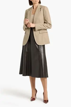 Brunello Cucinelli Cotton And Linen-blend Twill Blazer - Sand