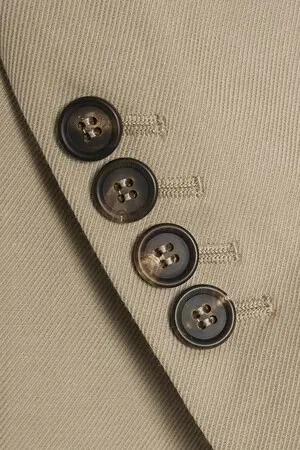 Brunello Cucinelli Cotton And Linen-blend Twill Blazer - Sand