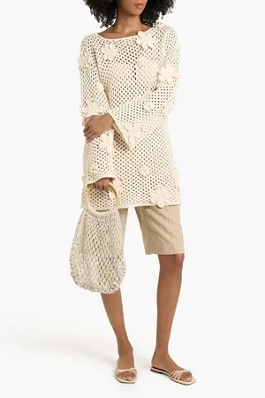THE ELDER STATESMAN Crocheted Cotton Tunic