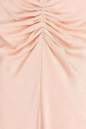 Victoria Beckham Ruched Floral-jacquard Midi Dress - Blush
