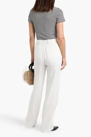 FRAME Linen-blend Straight-leg Pants