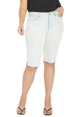 NYDJ Side Slit Denim Bermuda Shorts