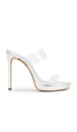 Schutz Ariella Platform Stiletto Sandal - Silver