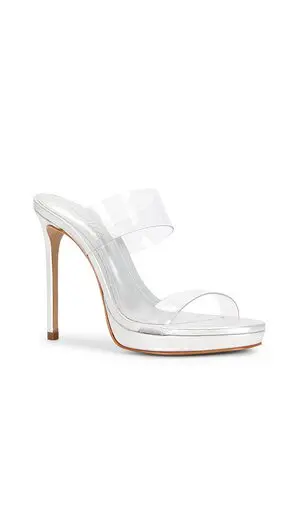 Schutz Ariella Platform Stiletto Sandal - Silver