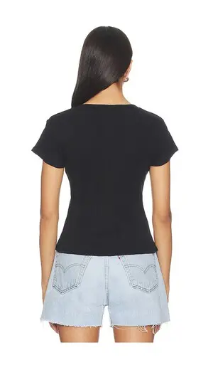 RAT BOI Pointelle Perfect Tee - Onyx