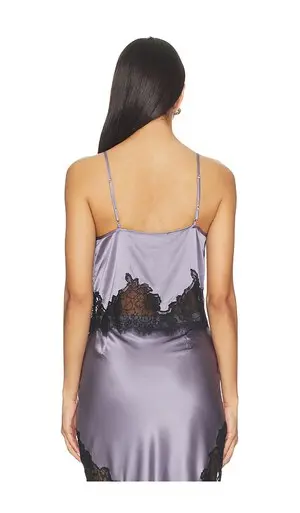 FLEUR DU MAL Juliet Lace Silk Cami Top - Lavender Smoke