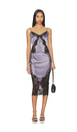 FLEUR DU MAL Juliet Lace Silk Cami Top - Lavender Smoke