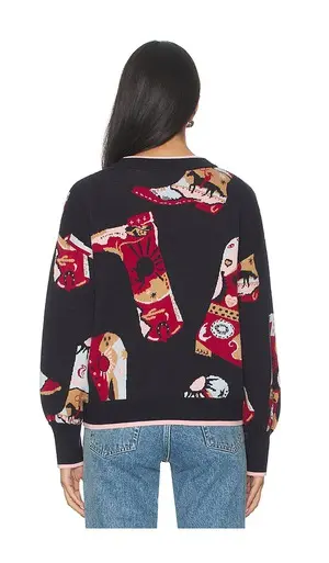 NEVER FULLY DRESSED Printed Cowboy Boots Cardigan