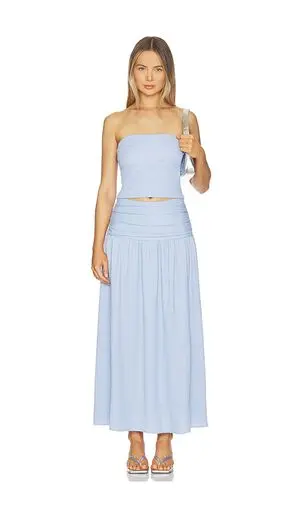 Minkpink Luna Strapless Top - Powder Blue