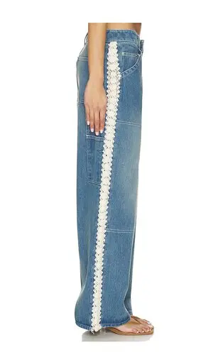 Sea Stasia Denim Jeans With Macrame Trim