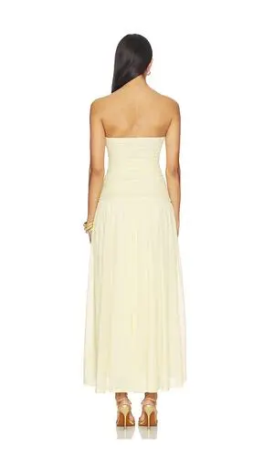 NIA Strapless Maxi Dress With Ruched Bodice