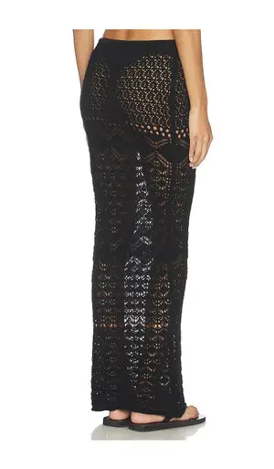 MORE TO COME Maria Crochet Maxi Skirt - Black