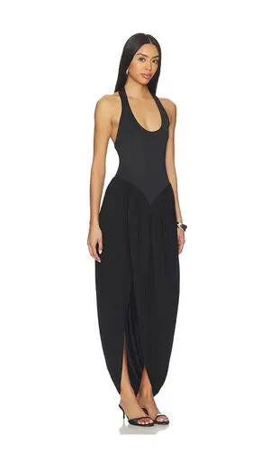 Nbd Rowenna Maxi Dress With Halterneck And Side Slit
