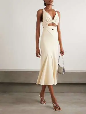 Rabanne Cutout Crepe Midi Dress